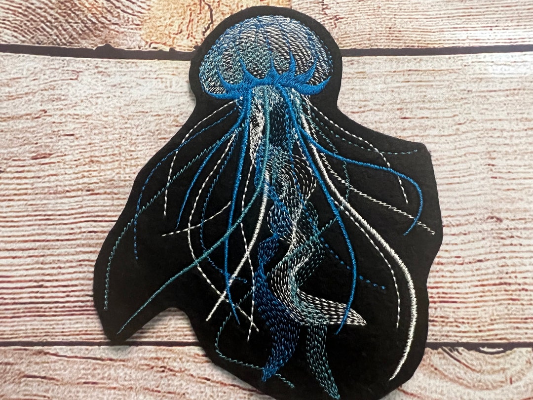 Jellyfish Patch, Large Patch, Collectable Embroidered Patch ...
