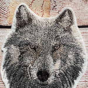 Wolf Animal Patch, Wildlife Badge, Large Patch, Embroidered Patch Embellishment, Clothes ...
