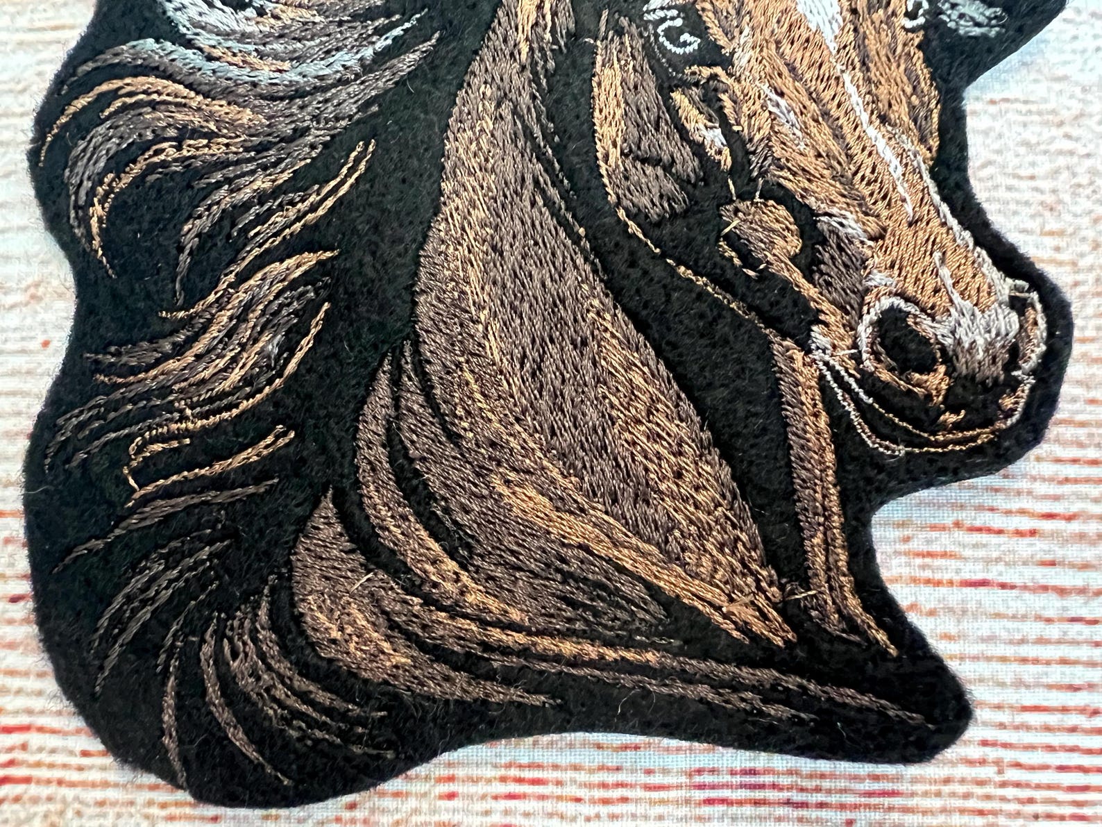 Horse Head Patch, Elegant Horse Patch, Large Embroidered Patch ...