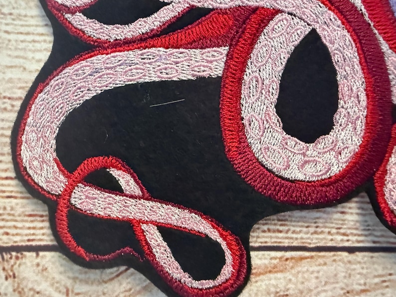 Octopus Patch, Large Patch, Collectable Embroidered Patch Embellishment ...