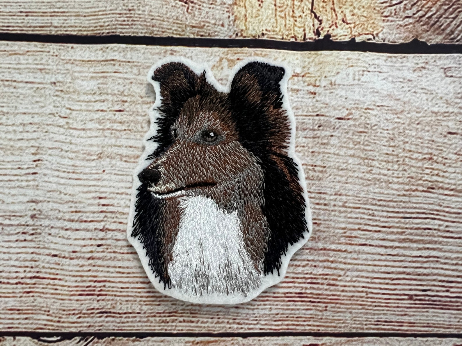 Shetland Sheepdog Patch, Dog Badge, Sheltie Dog Patch, Embroidered ...