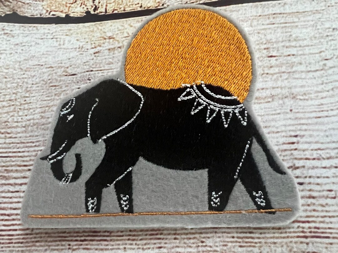 Elephant Patch, Circus Elephant Embroidered Decoration, Iron-on Patch ...