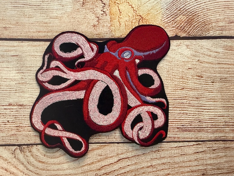 Octopus Patch, Large Patch, Collectable Embroidered Patch Embellishment ...