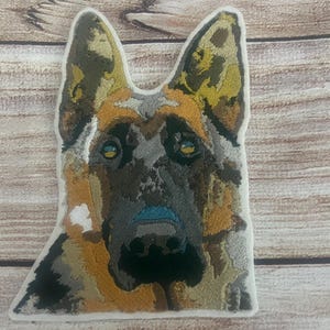 German Shepherd Patch, Large 5”x6.5” Dog Badge, Pet Patch, Jacket and ...