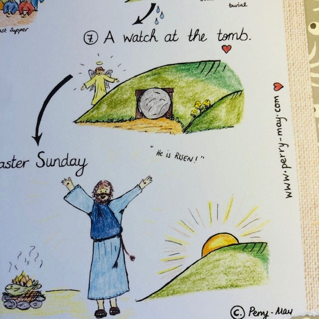 Holy Week Story Illustration - Printable - Etsy