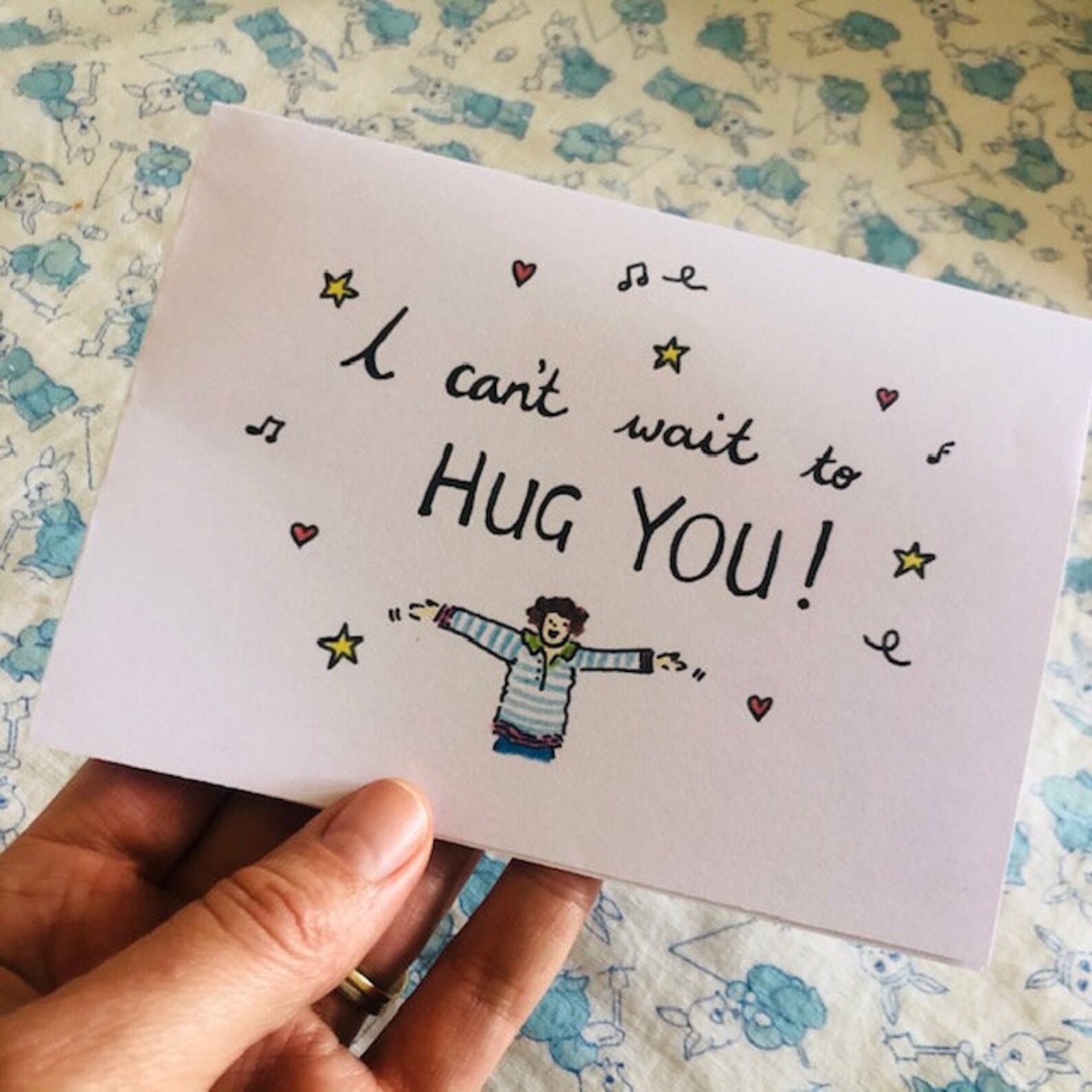 I Can't Wait to Give You a Hug Card - Printable - Etsy