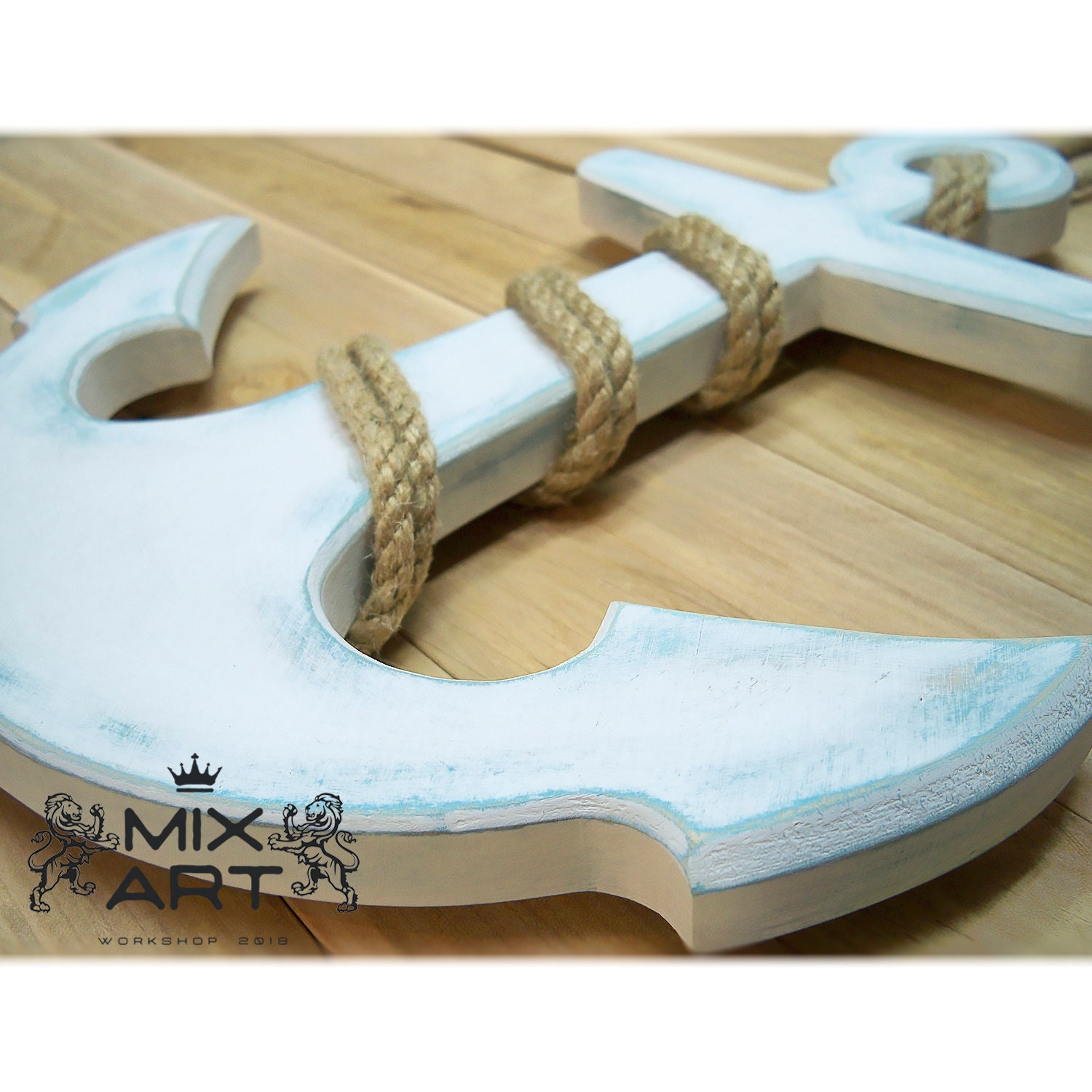 Anchor Decoration Nautical Wall Decor Wooden Anchor | Etsy