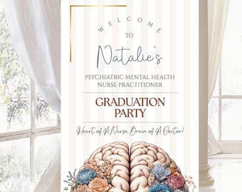 PMHNP Graduation Welcome Sign | Psychiatric Mental Health Nurse ...
