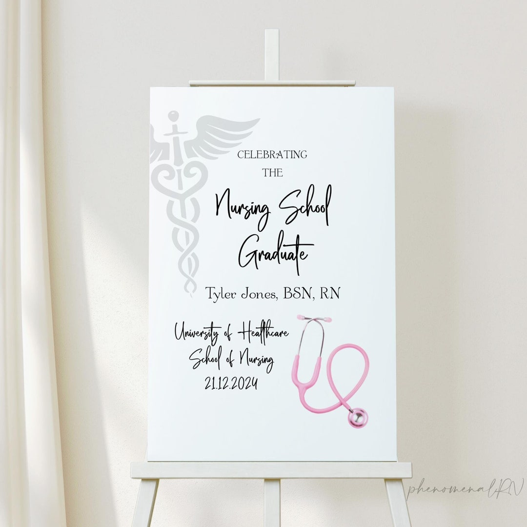Nurse Graduation Party Welcome Sign Template. Nursing Party Signs ...