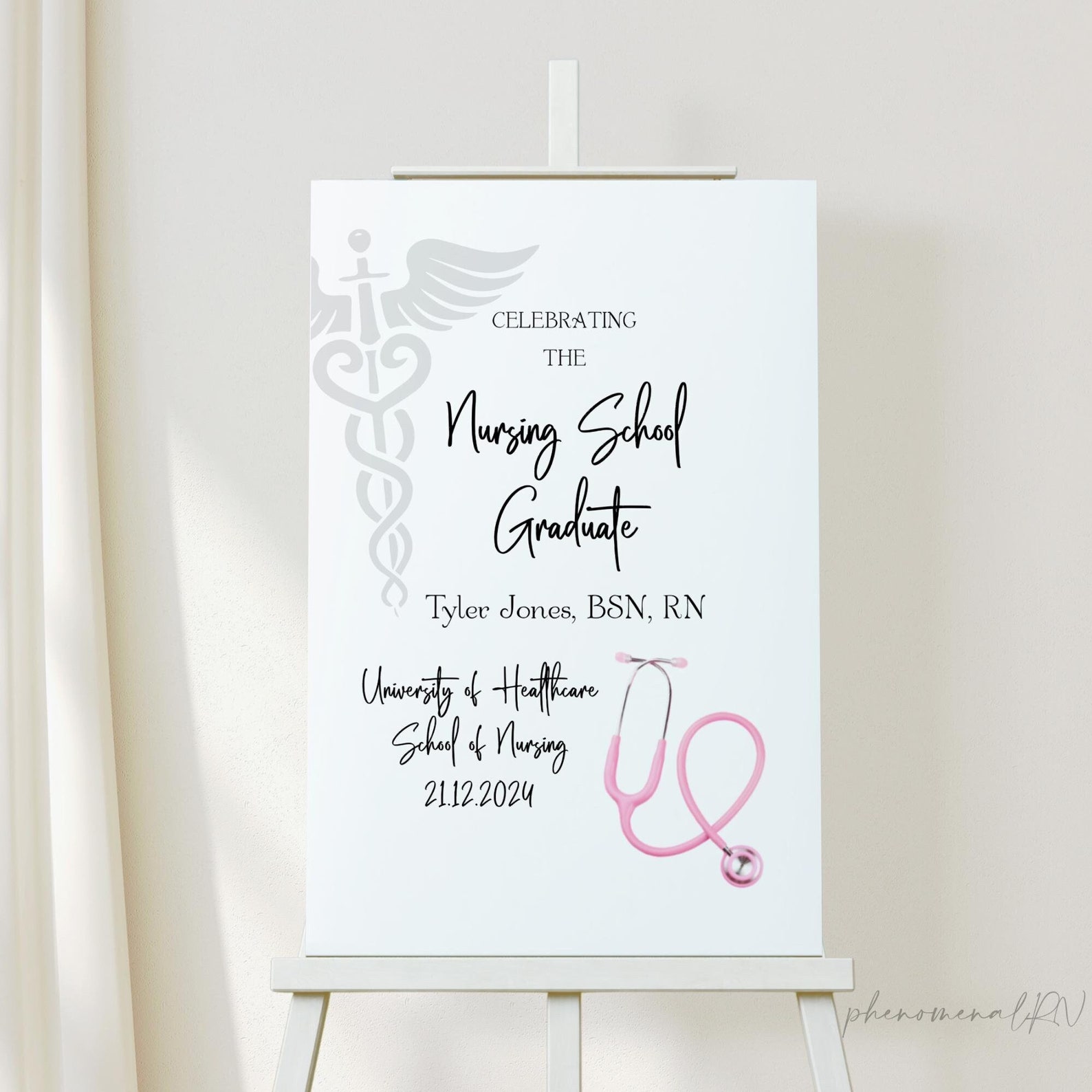 Nurse Graduation Party Welcome Sign Template. Nursing Party Signs ...