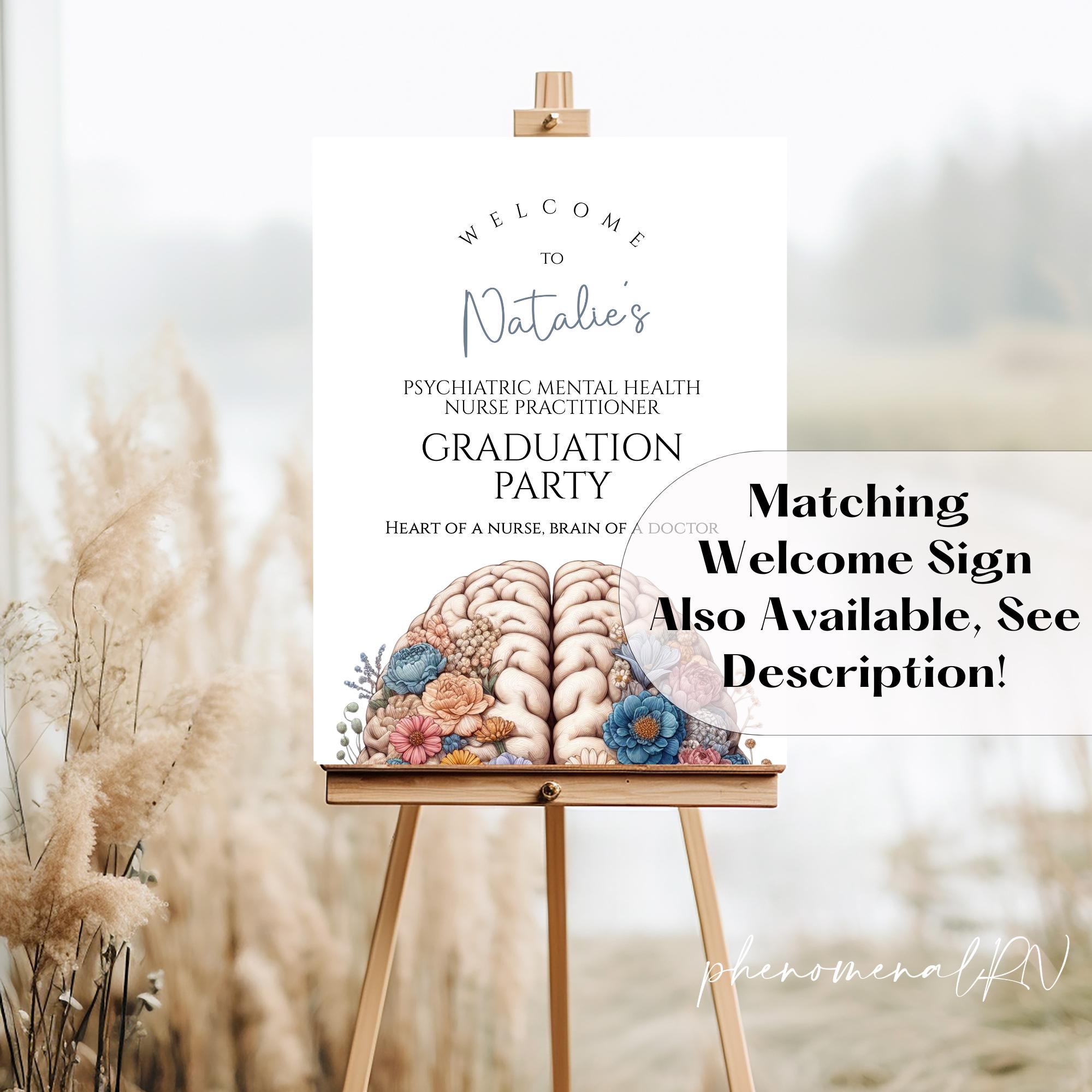 Psychiatric Mental Health Nurse Practitioner Graduation Table Sign ...