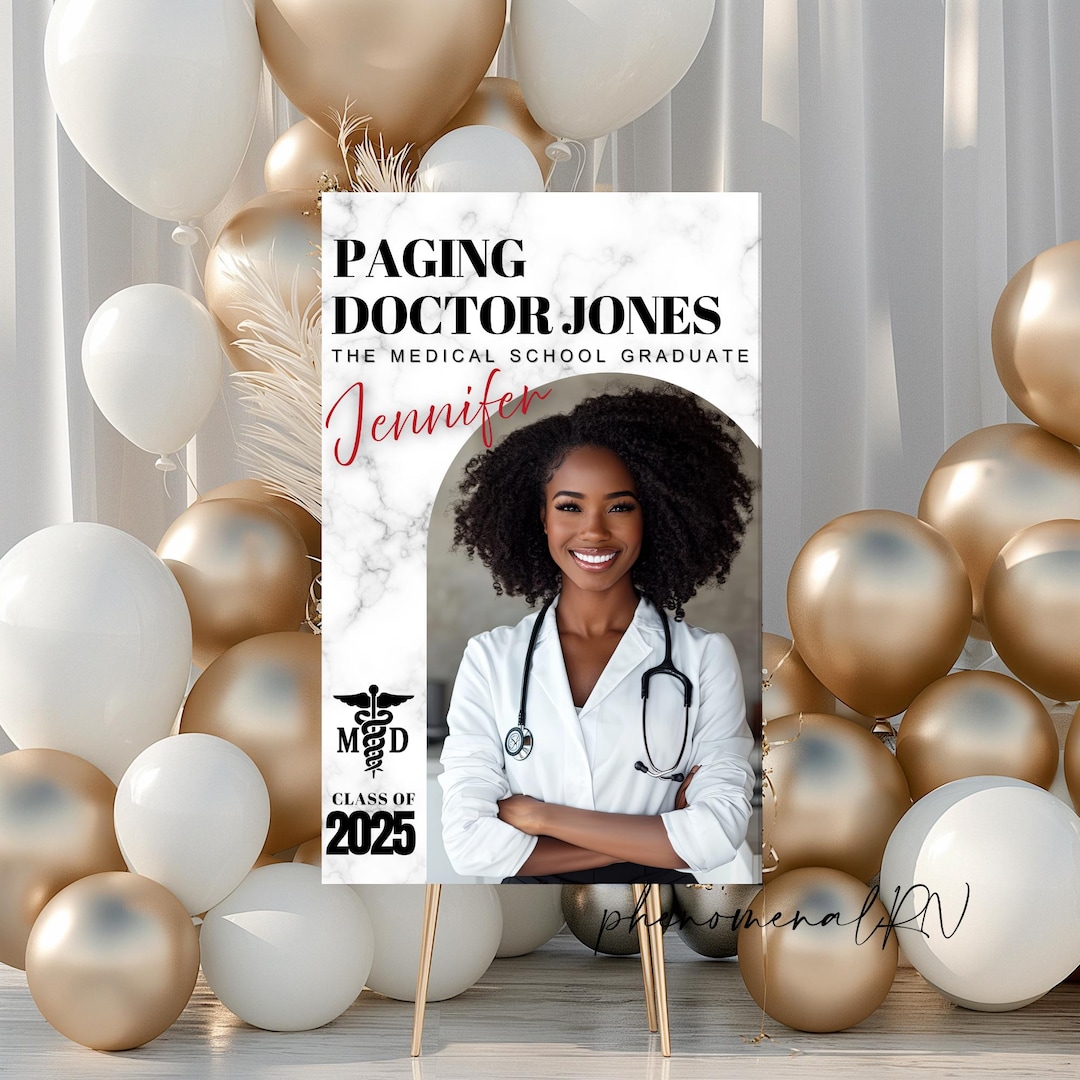 Medical School Graduation Party Welcome Sign Template. Medical Student ...