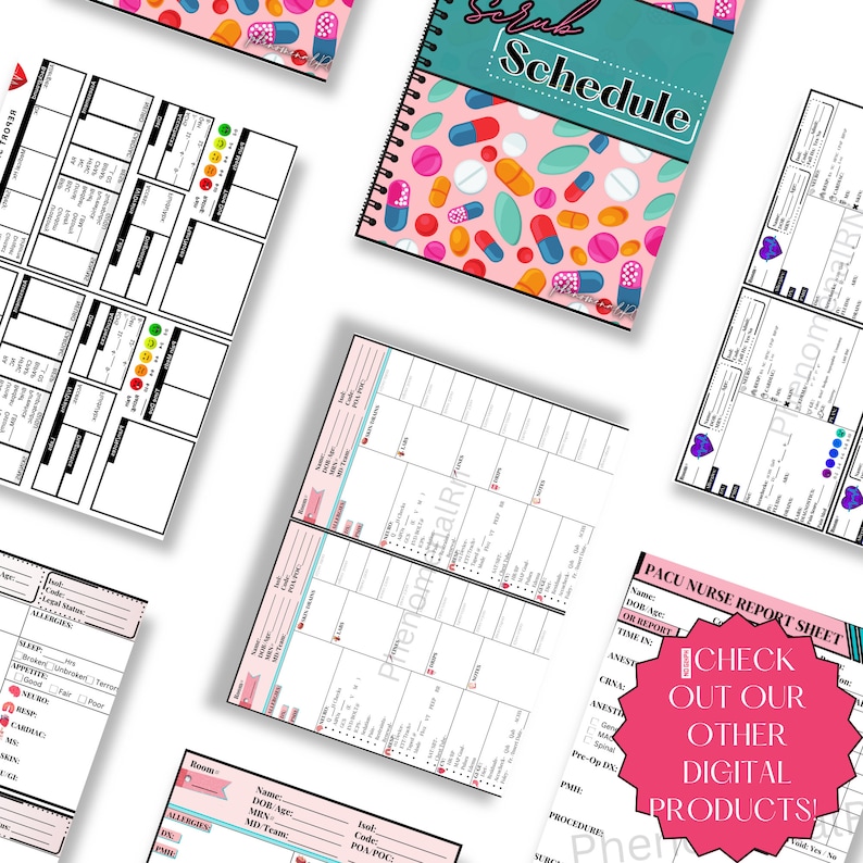 PACU Nurse Report Sheet Template PACU Nurse Brain Pacu - Etsy