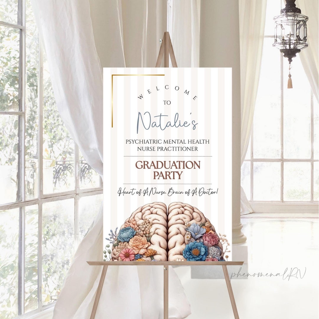 PMHNP Graduation Welcome Sign | Psychiatric Mental Health Nurse ...