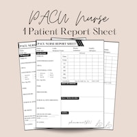 PACU Nurse Report Sheet Template, PACU Nurse Brain, Pacu, Nursing - Etsy