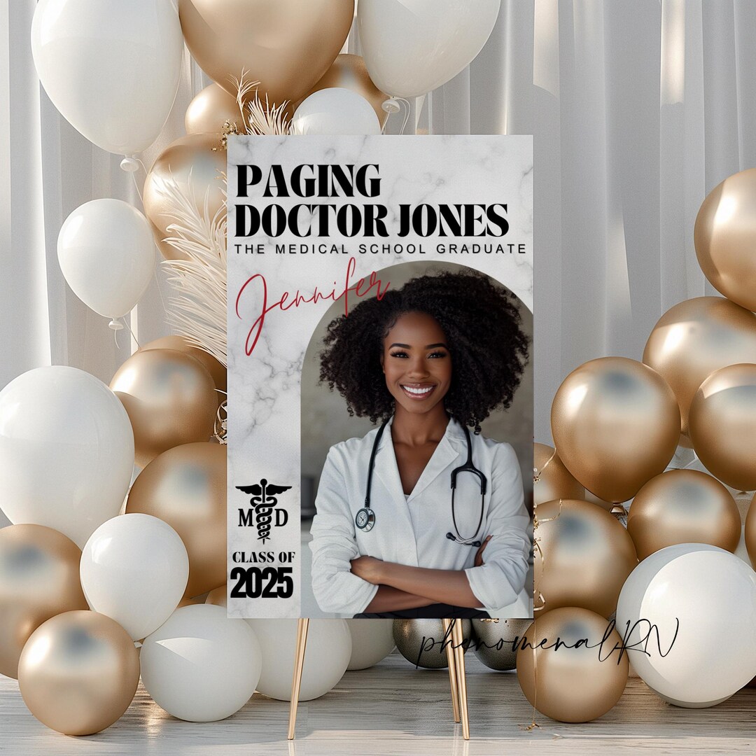 Medical School Graduation Party Welcome Sign Template. Medical Student ...