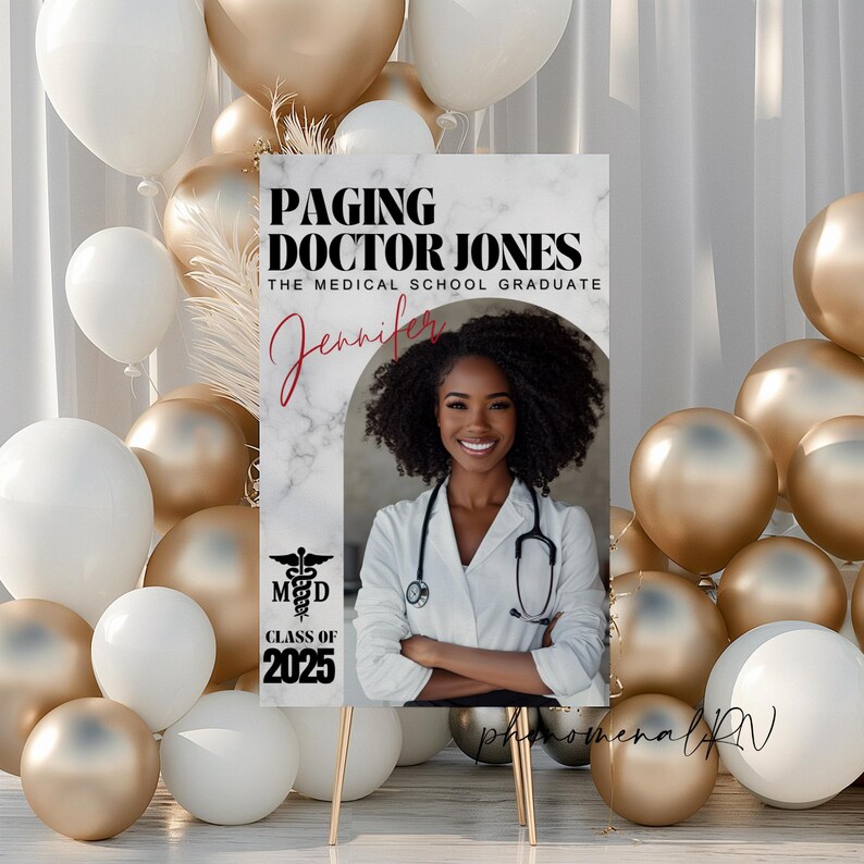 Medical School Graduation Party Welcome Sign Template. Medical Student ...