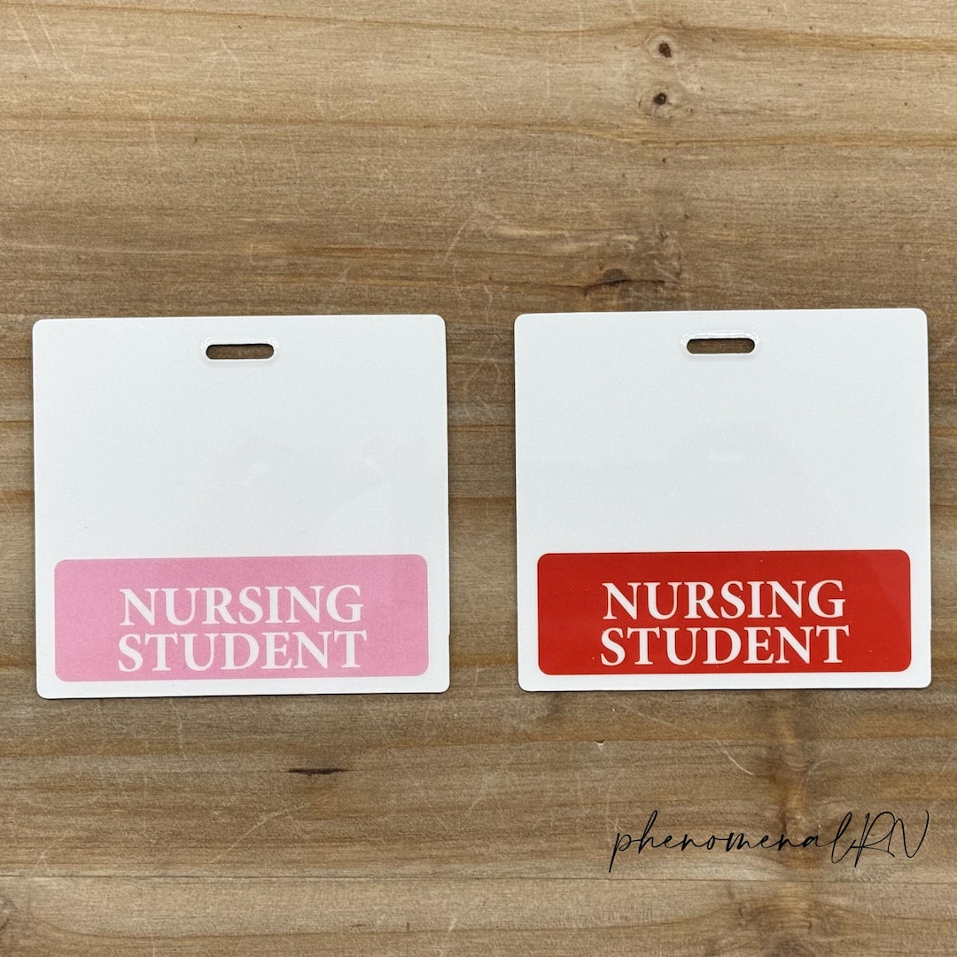Nursing Student Badge Buddy, Horizontal Badge Reel ID Holder, Nursing ...