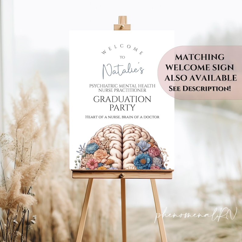 PMHNP Graduation Welcome Sign | Psychiatric Mental Health Nurse ...