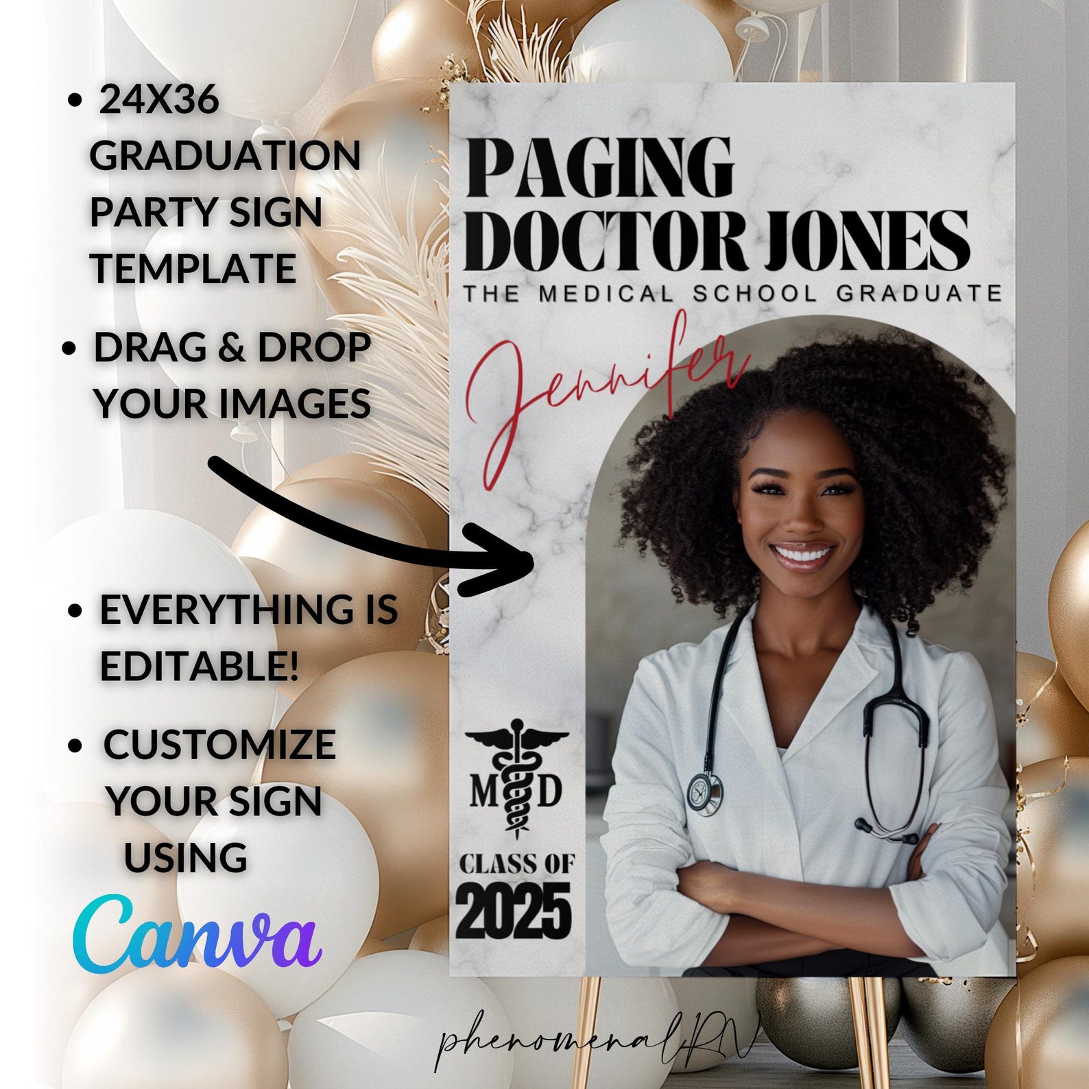 Medical School Graduation Party Welcome Sign Template. Medical Student ...
