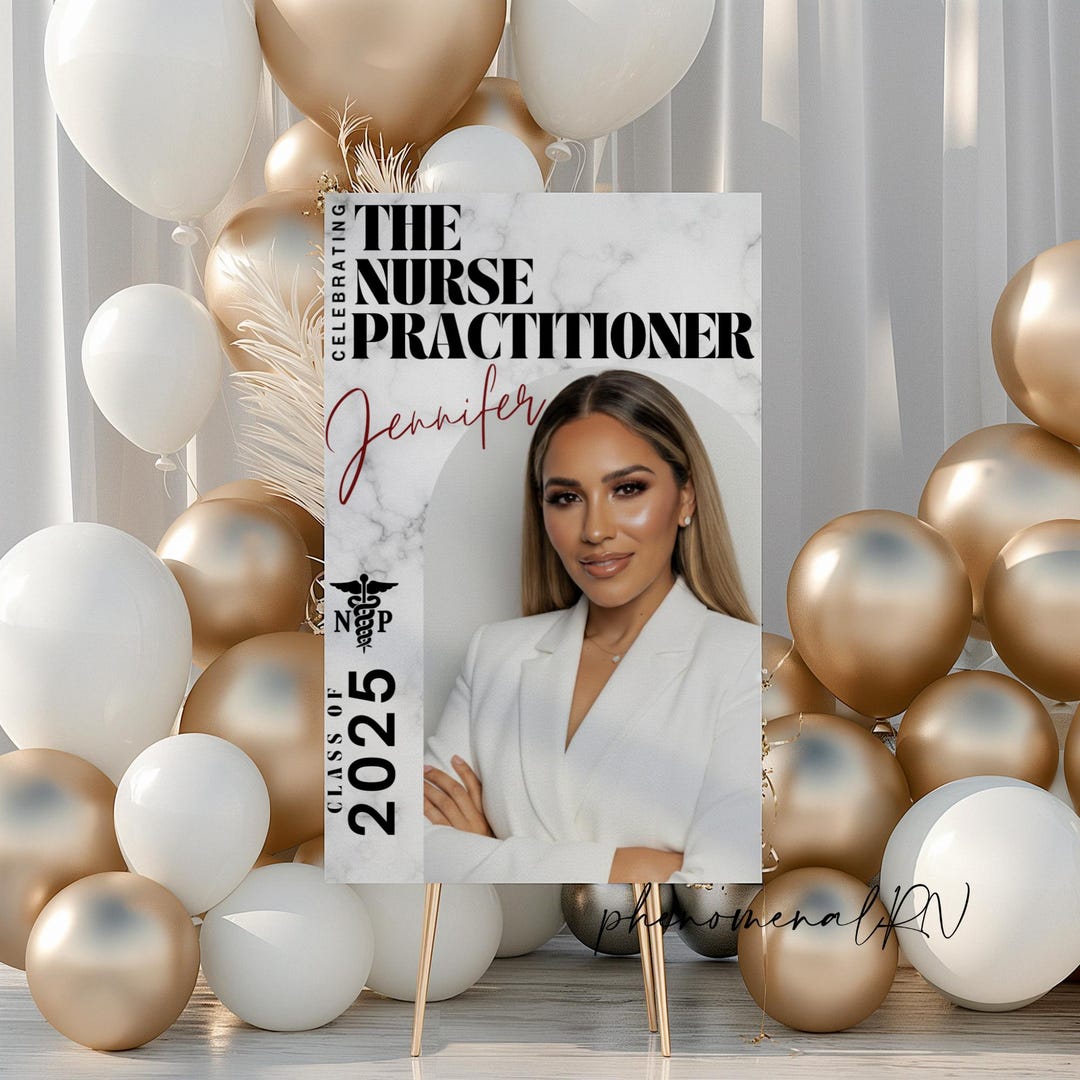 Nurse Practitioner Graduation Party Sign Template. Nursing Graduation ...