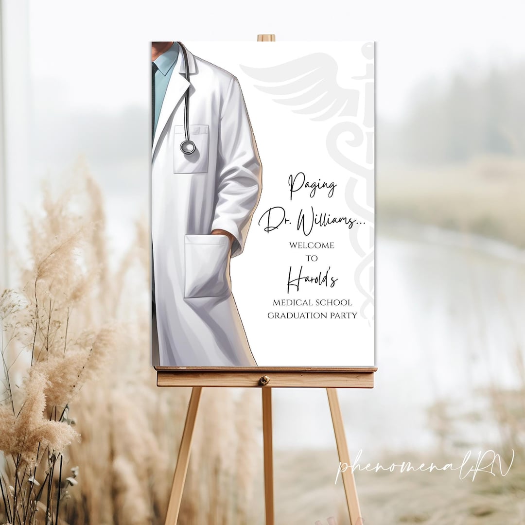 Medical School Graduation Party Welcome Sign Template. Doctor ...