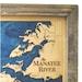 Manatee River Nautical Depth Map Wall Art, Topographic 3D Wood Map ...