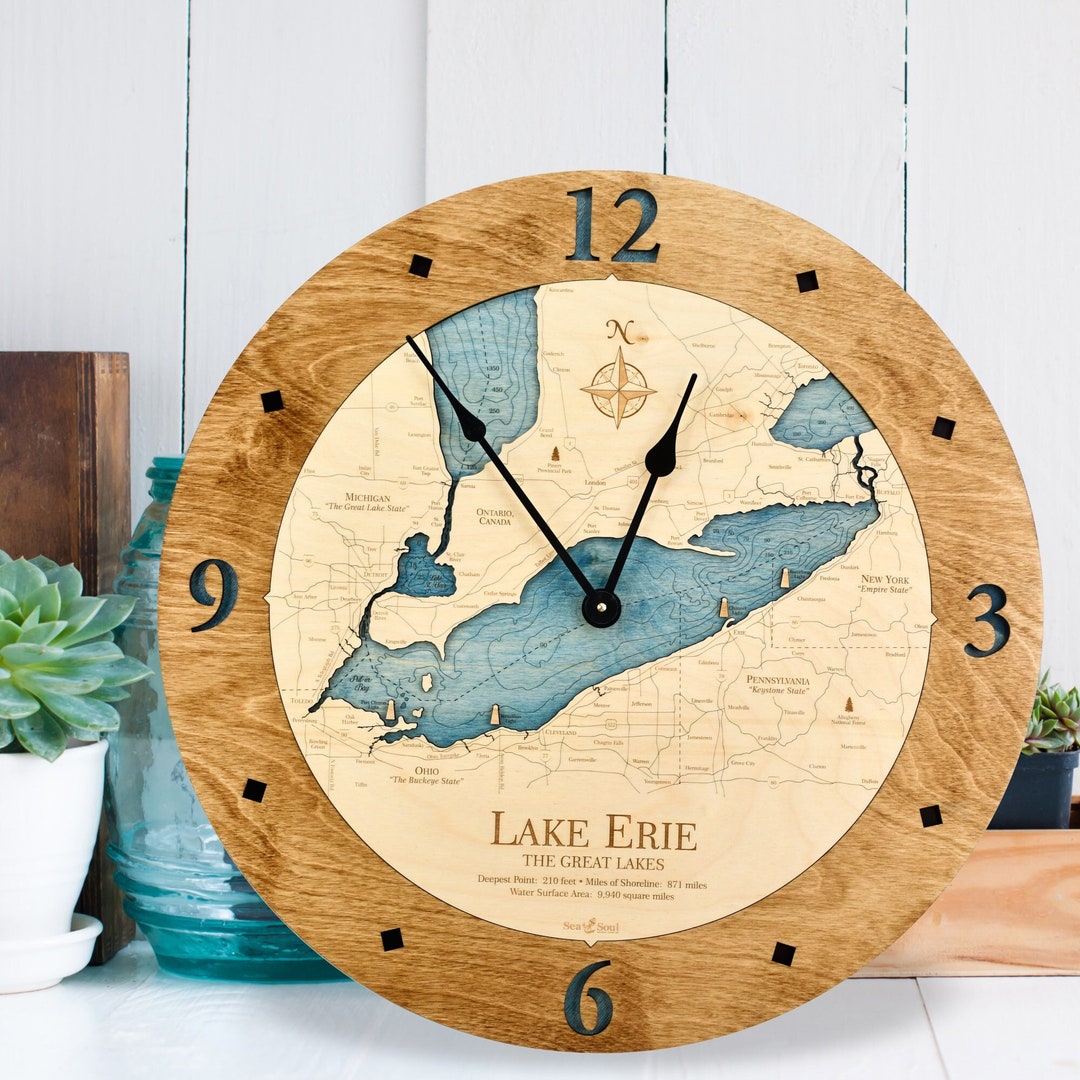 All Great Lakes Wall Clocks, Lake Michigan Clock, Lake Huron Clock ...