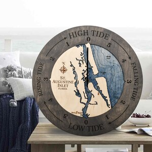 Florida East Coast Tide Clock, 2 Sizes, Ponte Vedra, St Augustine ...