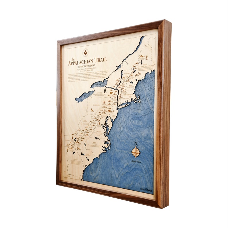 Appalachian Trail Thru-hike Personalized Wall Art, Backpacker or Hiker ...