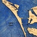 Manatee River Nautical Depth Map Wall Art, Topographic 3D Wood Map ...