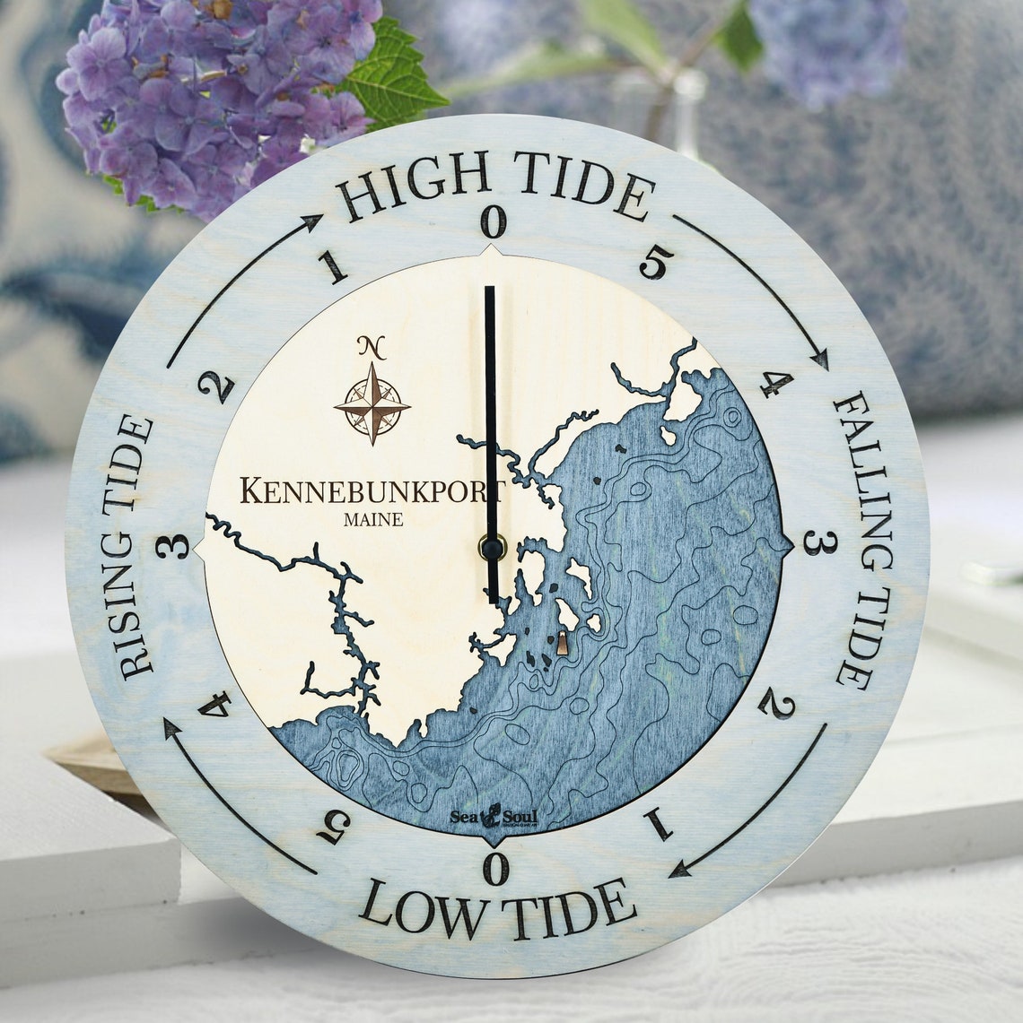 Coastal 3D Wood Map Tide Clock East Coast Nautical Chart Tide - Etsy