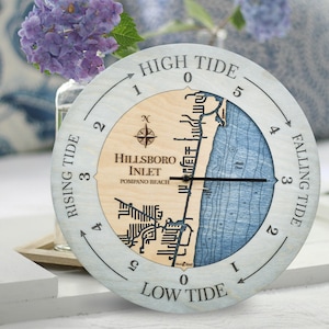 Florida East Coast Tide Clock, 2 Sizes, Ponte Vedra, St Augustine ...