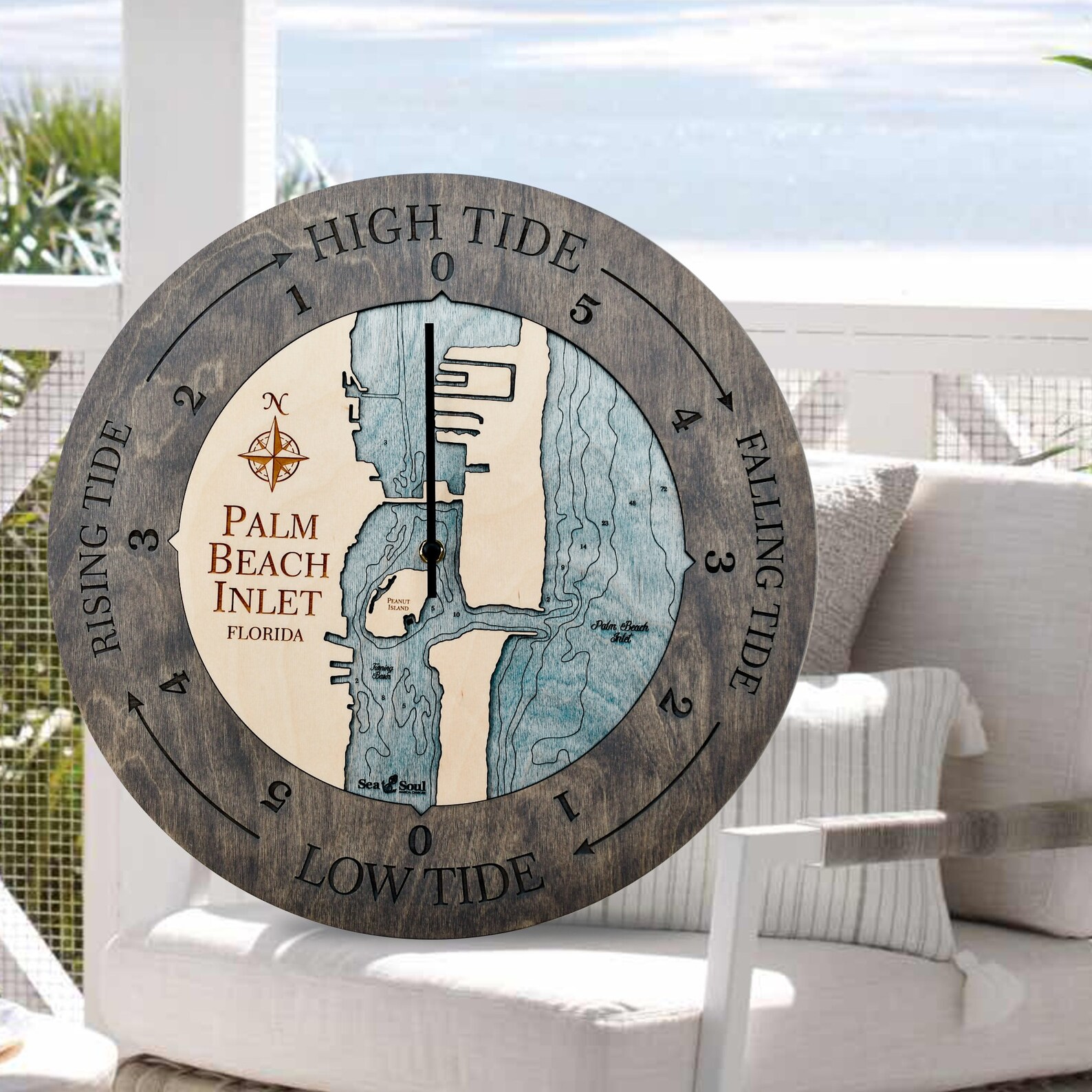 Florida East Coast Tide Clock 2 Sizes Ponte Vedra St - Etsy