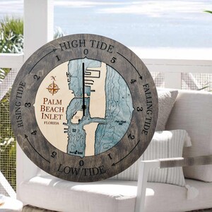 Florida East Coast Tide Clock, 2 Sizes, Ponte Vedra, St Augustine ...