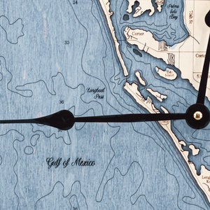 Sarasota Bay & the Islands Nautical Map Wall Clock, Longboat Key, Anna ...