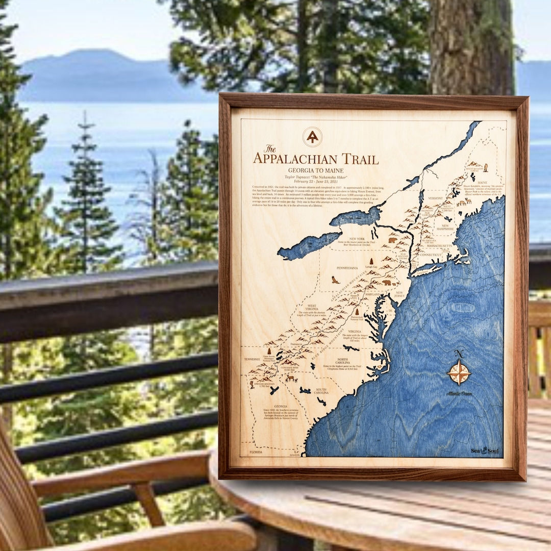 Appalachian Trail Thru-hike Personalized Wall Art, Backpacker or Hiker ...