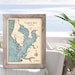 Lake Anna 3D Nautical Wood Map Wall Art, Carved Water Depth Chart ...