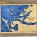Manatee River Nautical Depth Map Wall Art, Topographic 3D Wood Map ...