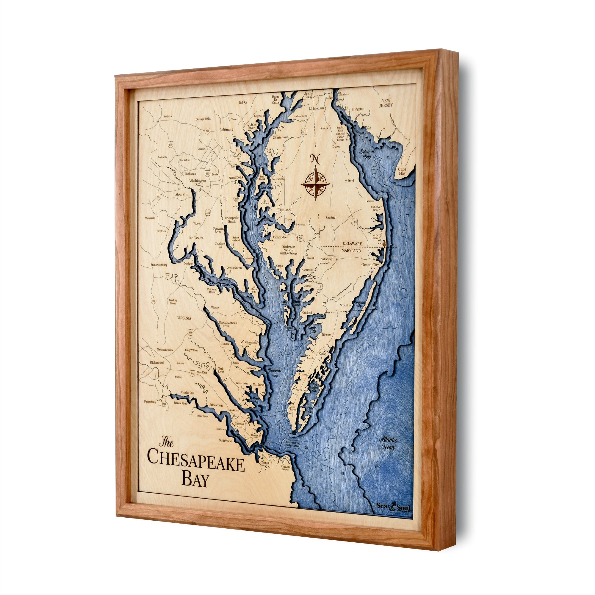 Chesapeake Bay Maps Wall