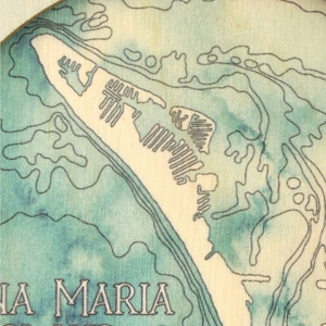 Anna Maria Island Nautical Map Christmas Ornament, Coastal Seasonal ...