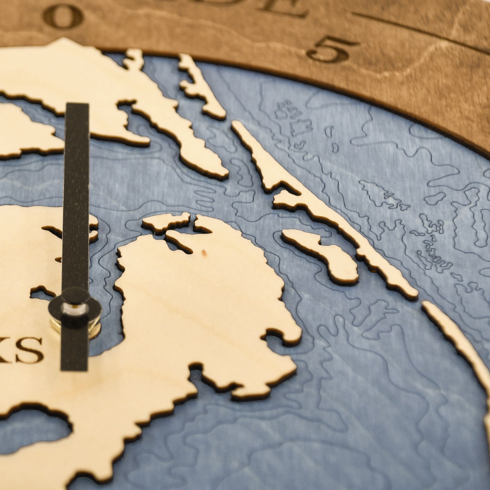 Outer Banks 3D Wood Map Tide Clock, Coastal Home Decor, OBX Nautical ...