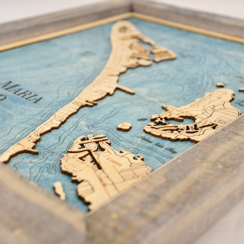 Anna Maria Island Nautical Chart Wall Art, 3D Wood Map, Topographic ...