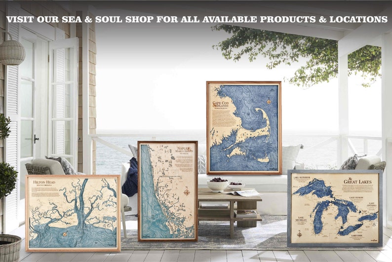 Cape May & South Jersey Shore Nautical 3D Wood Map Wall Art - Etsy