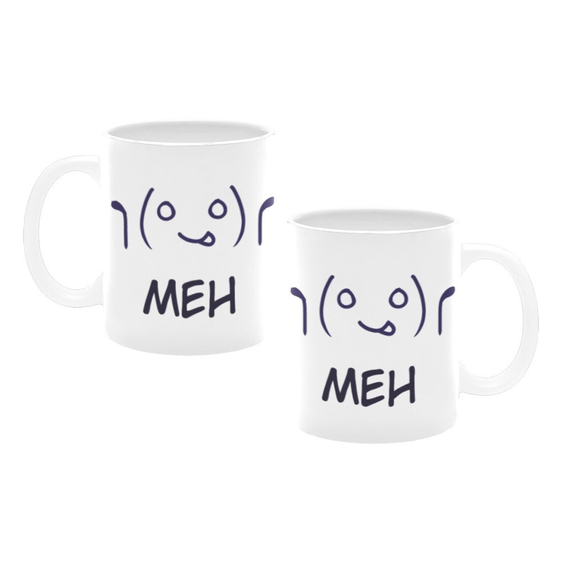 Funny Emoji Meh Coffee Mug, Quirky Coffee Cup, Design for Kids, Simple ...
