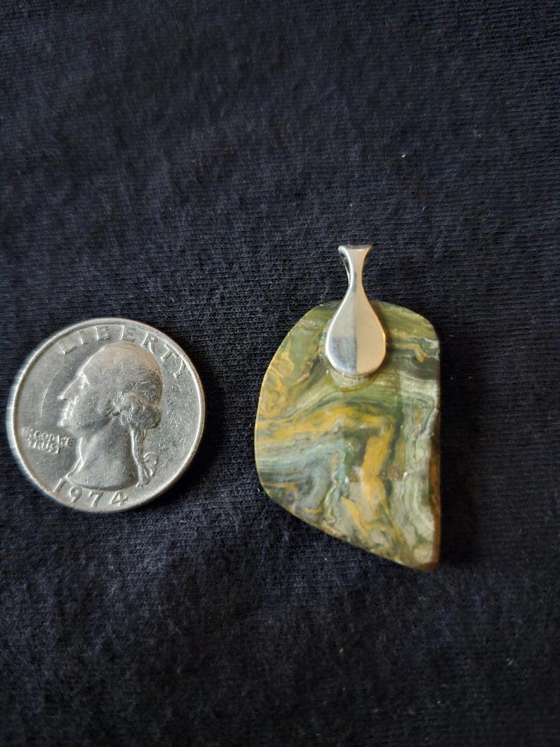 Larsonite AKA Gary Green AKA Petrified Bogwood Pendant - Etsy