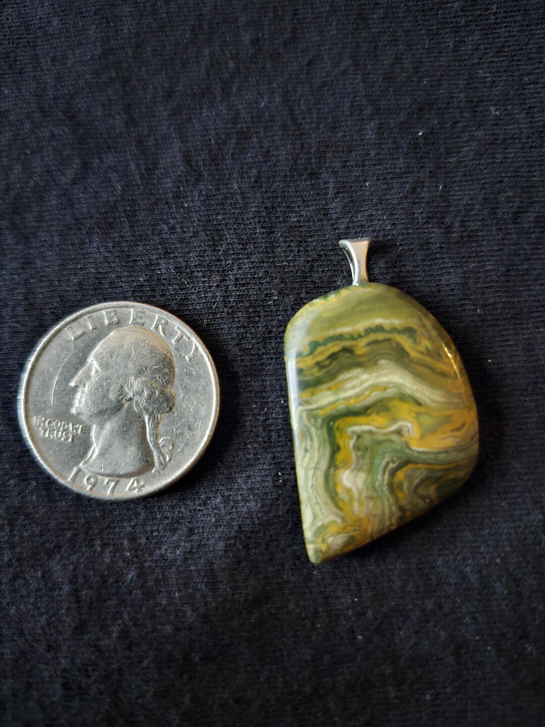 Larsonite AKA Gary Green AKA Petrified Bogwood Pendant - Etsy