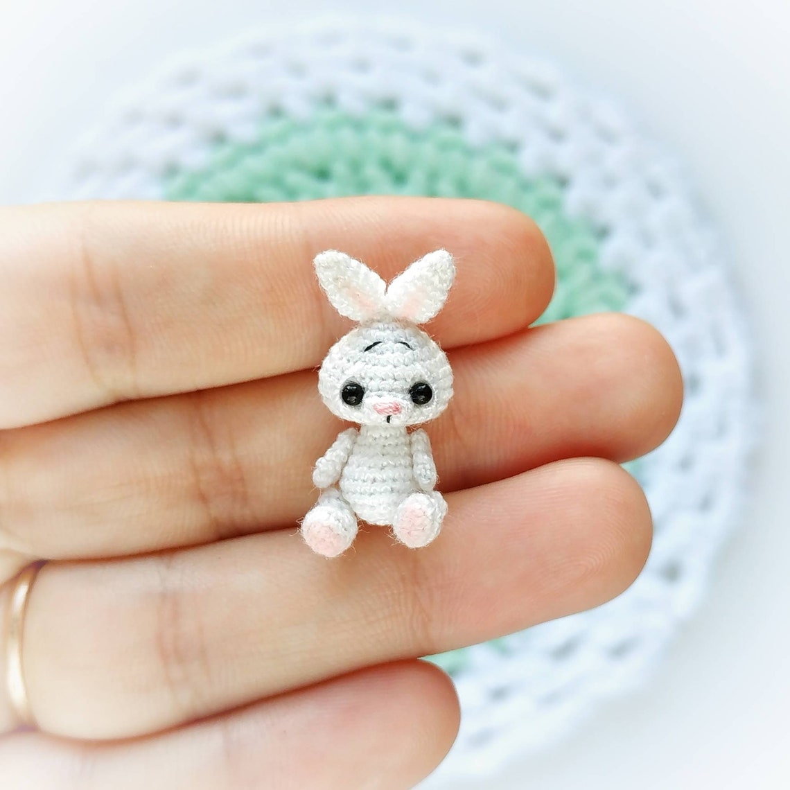 Micro bunny toy Bunny Miniature stuffed Animals Ooak Bunny | Etsy