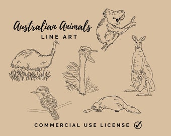 Outback Animal Clipart - Etsy