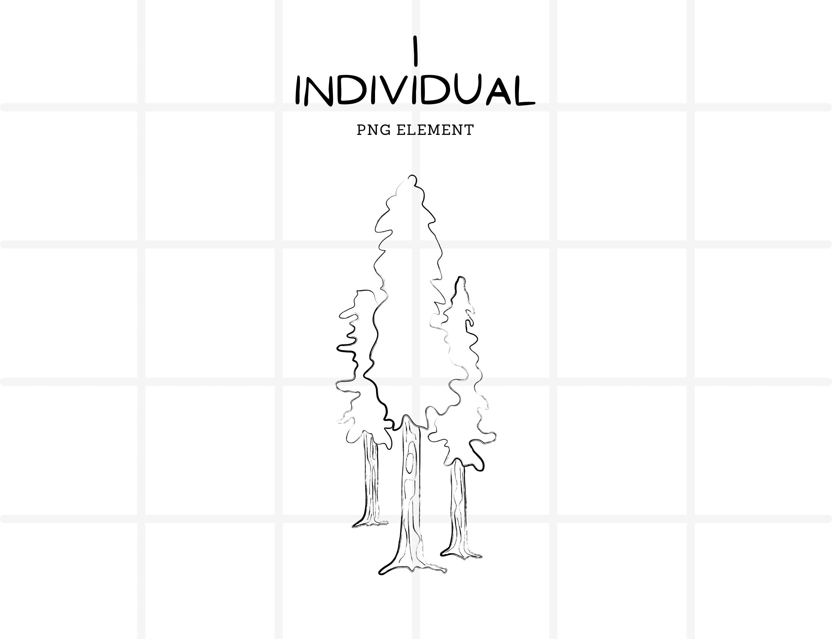 Redwood Tree Line Art, PNW Forest Illustration, Hand-drawn Woodland ...